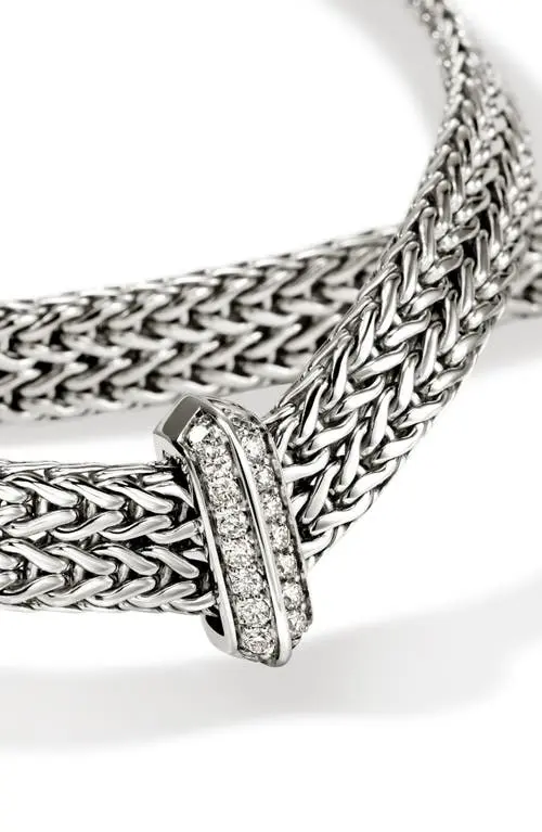 John Hardy Icon Link Pavé Diamond Necklace - Silver