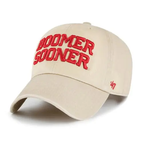 '47 Oklahoma Sooners Clean Up Adjustable Hat - Tan