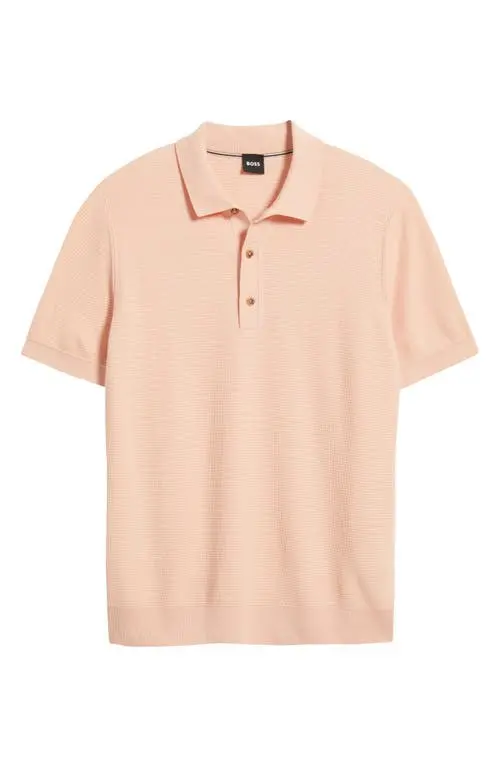 BOSS Iannotti Cotton Blend Polo - Light/pastel Pink