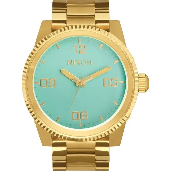 Nixon Corporal Bracelet Watch - Gold/turquoise/gold