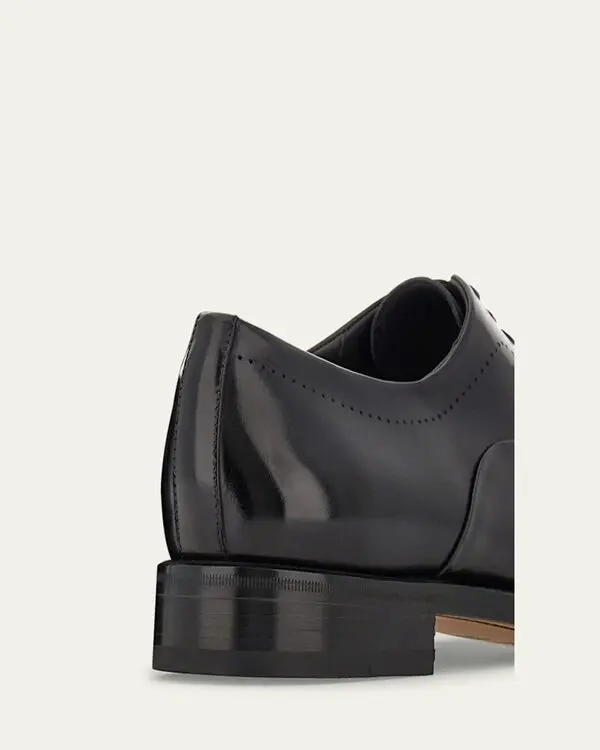 FERRAGAMO Albert Tramezza Cap-toe Brogue Leather Oxfords