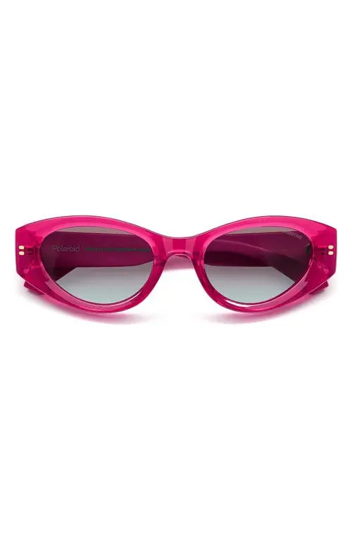 POLAROID 51mm Polarized Cat-eye Sunglasses - Fuchsia/burgundy Sf Pz