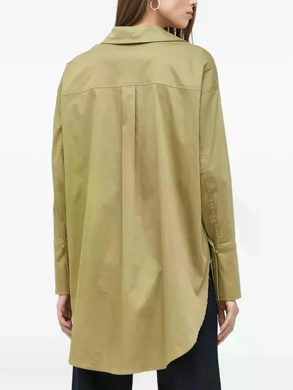 NOTES DU NORD Long-sleeve Curved-hem Shirt