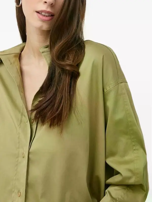 NOTES DU NORD Long-sleeve Curved-hem Shirt