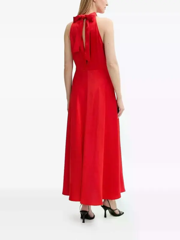 SAMSOE SAMSOE Halterneck Bow Midi Dress