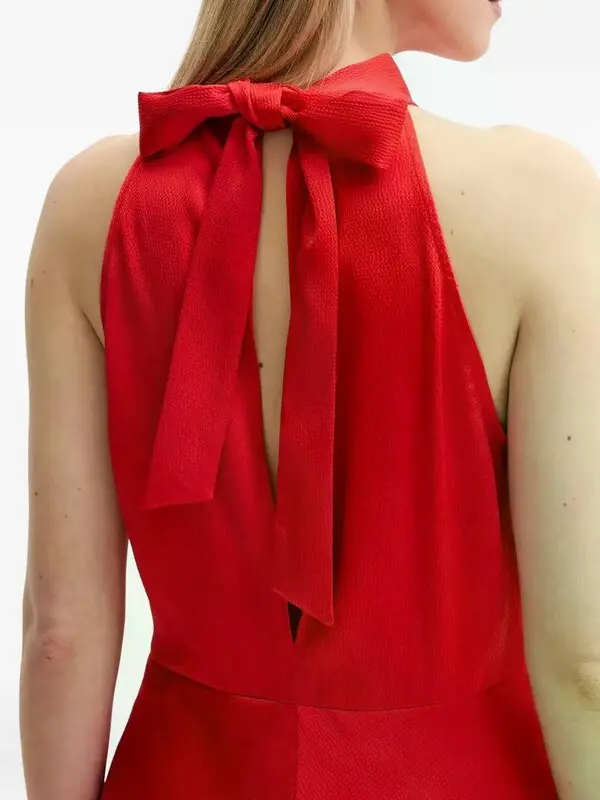 SAMSOE SAMSOE Halterneck Bow Midi Dress