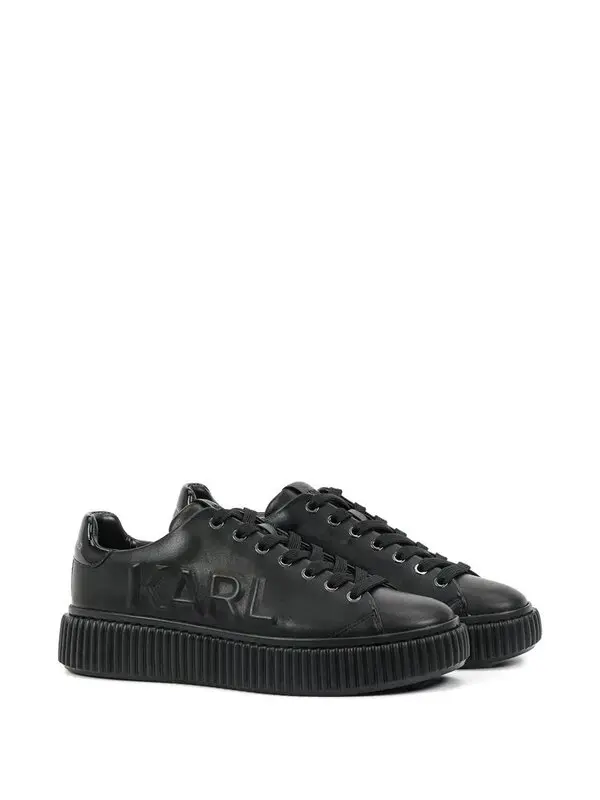 Karl Lagerfeld Embossed Logo Platform Sneakers