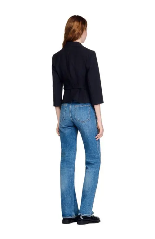 Sandro Tailored Belted Jacket