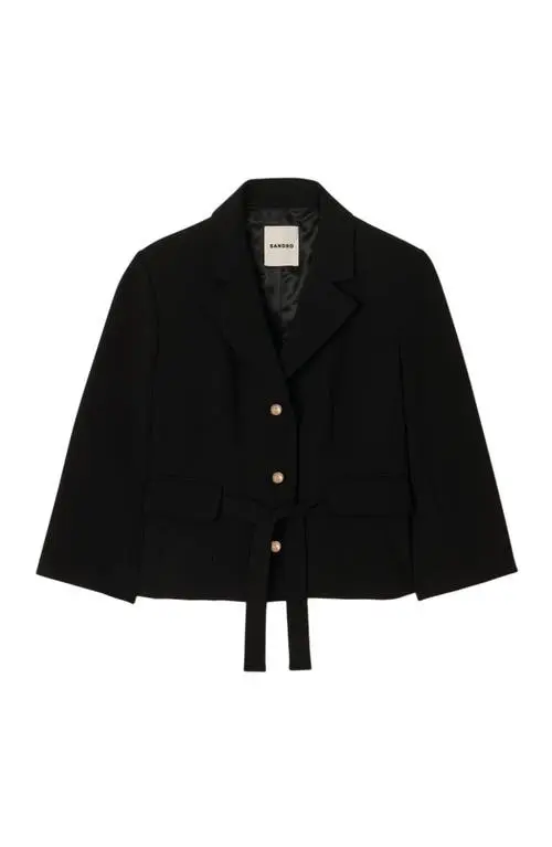 Sandro Tailored Belted Jacket