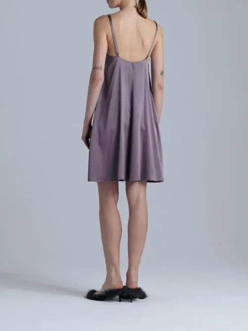 ALAS Aphrodite Silk Midi Dress - Noble Purple