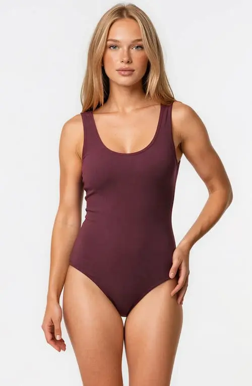 CALYPSA Mila One-piece Swimsuit With Built-in Bra - Purple Haze