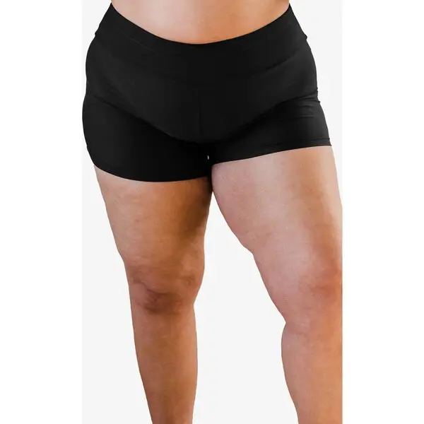 CALYPSA High-waisted Swim Shorts - Black
