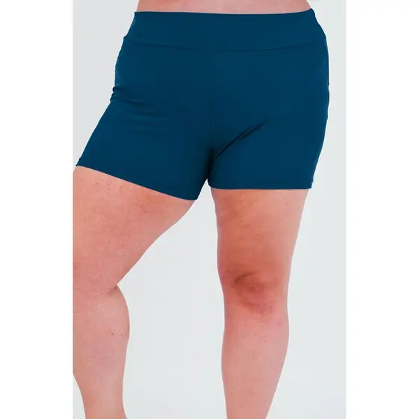 CALYPSA High-waisted Swim Shorts - Space Blue