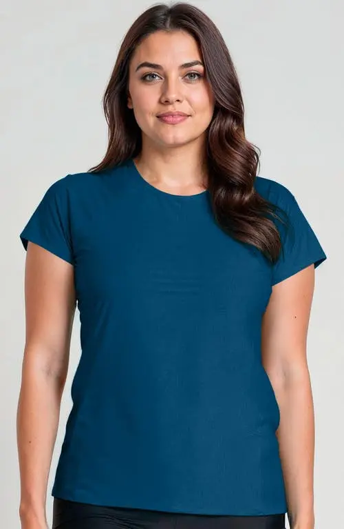 CALYPSA Loose Fit Adele Swim Top - Space Blue