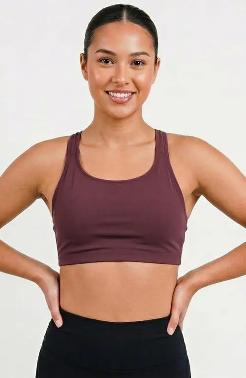 CALYPSA Racerback Swim Bra With Removable Cups - Purple Haze