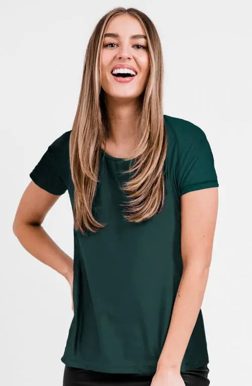 CALYPSA Loose Fit Adele Swim Top - Dark Jade