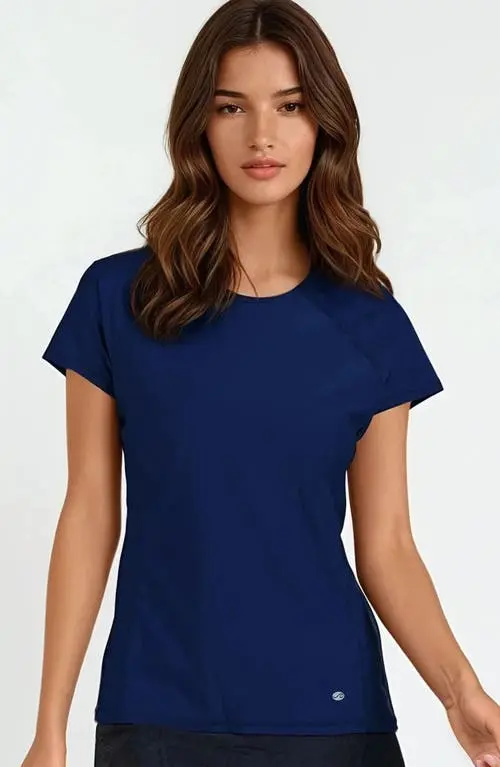 CALYPSA Loose Fit Adele Swim Top - Navy