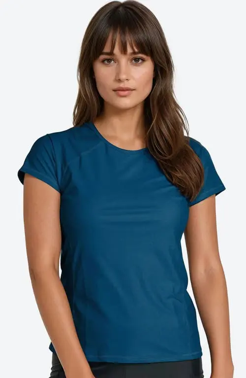 CALYPSA Loose Fit Adele Swim Top - Space Blue