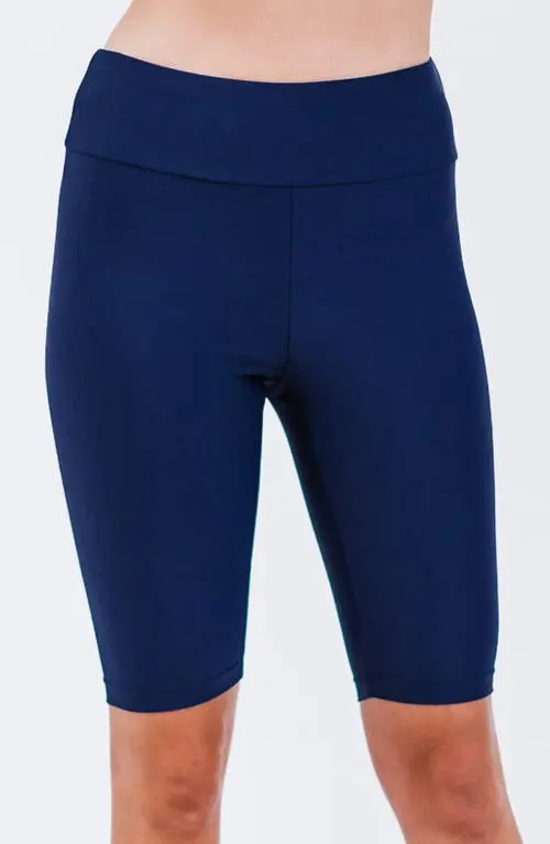 CALYPSA Long Bike Swim Shorts - Navy