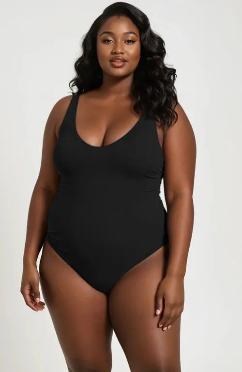 CALYPSA Mila One-piece Swimsuit With Built-in Bra - Black