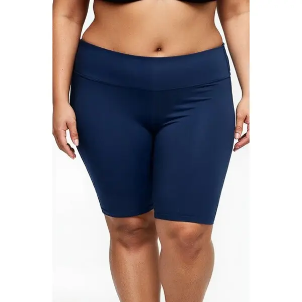 CALYPSA Long Bike Swim Shorts - Navy