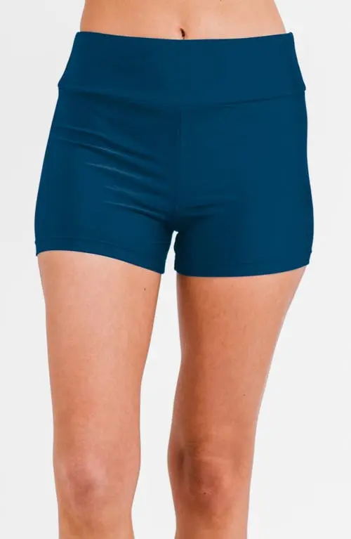 CALYPSA High-waisted Swim Shorts - Space Blue