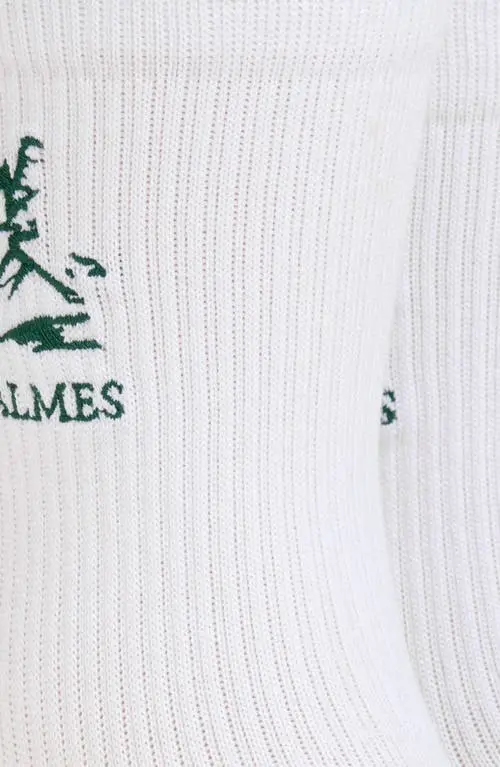 PALMES Contrast Logo Tennis Crew Socks