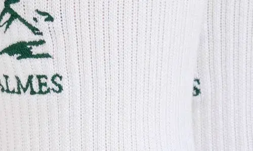 PALMES Contrast Logo Tennis Crew Socks