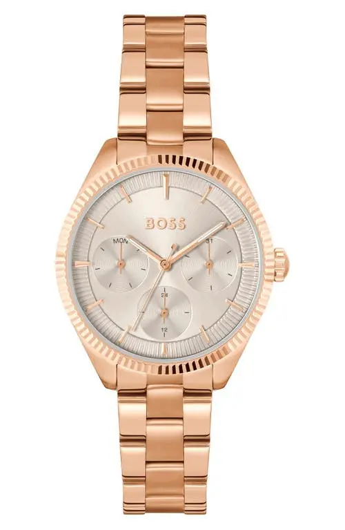 BOSS Sage Sport Bracelet Watch - Gray/rose Gold