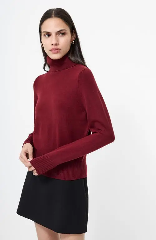 French Connection Babysoft Turtleneck Sweater - 60-cabernet