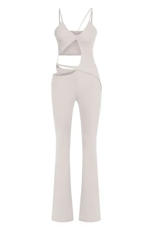JENDUE Cielo Cut-out Jumpsuit - Beige