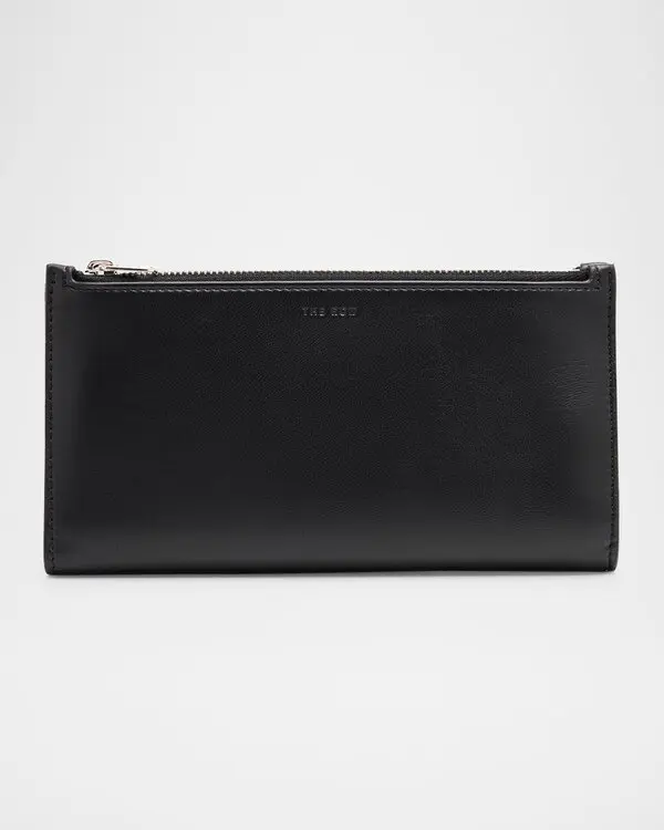 THE ROW Multi-zipped Bifold Leather Wallet - Black