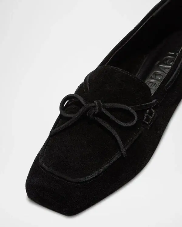 AeydĒ Jasper Calf Suede Boat Loafers - Black