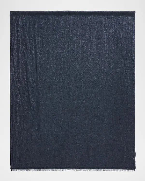 Brunello Cucinelli Lightweight Cashmere-blend Scarf - C4224 Navy