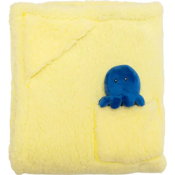 MIMISH Glow In The Dark Print Reversible Fleece Baby Blanket