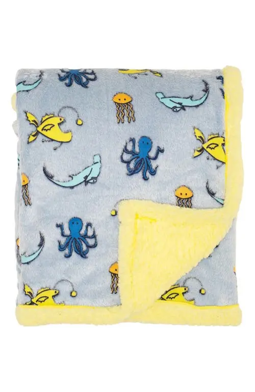 MIMISH Glow In The Dark Print Reversible Fleece Baby Blanket