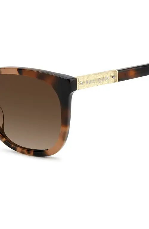 Kate Spade New York Seline 54mm Rectangular Sunglasses - Havana/brown