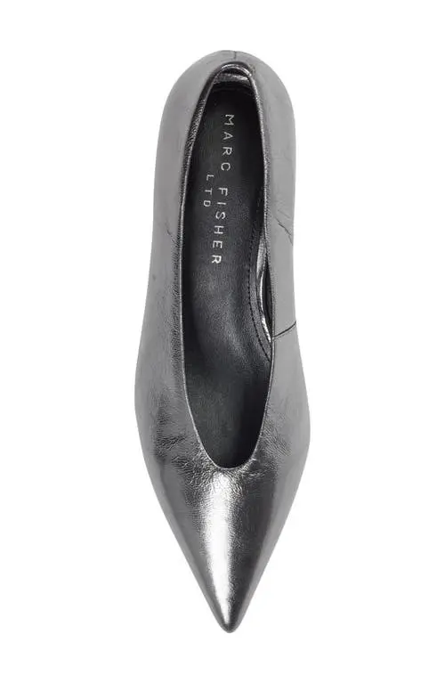 Marc Fisher Cecile Pointed Toe Pump - Metallic Silver