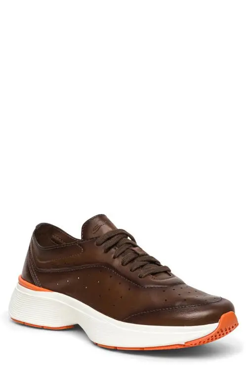 Santoni Bounce Leather Sneakers - Brown-s50