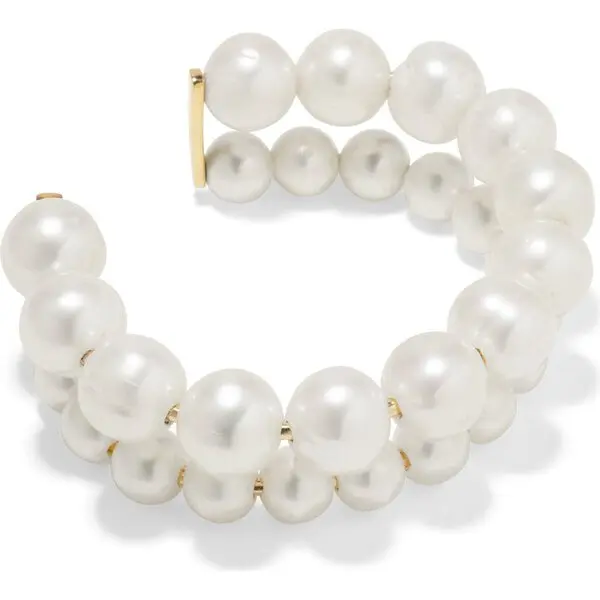 Completedworks Freshwater Pearl Double Bracelet - 18ct Gold Plated