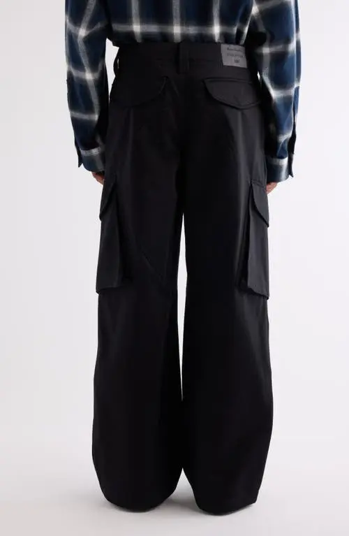 Acne Studios Patsono Heavyweight Organic Cotton Sateen Wide Leg Cargo Pants