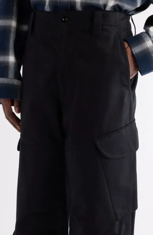 Acne Studios Patsono Heavyweight Organic Cotton Sateen Wide Leg Cargo Pants