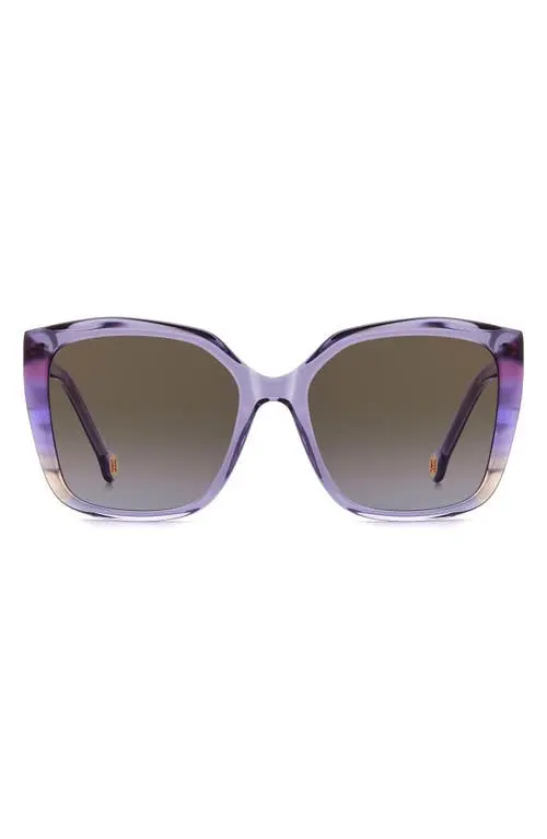 Carolina Herrera Her 57mm Gradient Square Sunglasses - Lilac/brown Violet