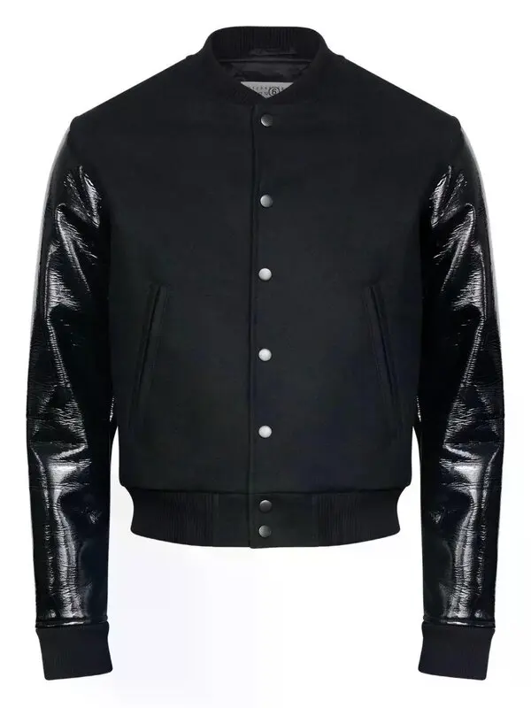 MAISON MARGIELA Leather-sleeve Wool Jacket