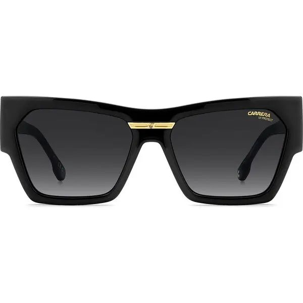 Carrera Eyewear Victory 57mm Gradient Rectangular Sunglasses - Black/dark Grey