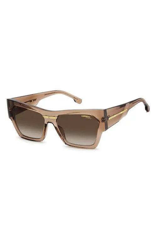 Carrera Eyewear Victory 57mm Gradient Rectangular Sunglasses - Brown/brown Sf