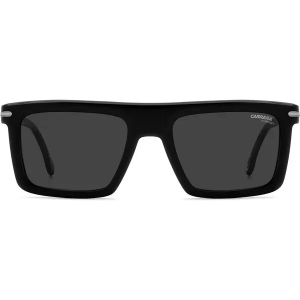 Carrera Eyewear 54mm Rectangular Flat-top Sunglasses - Black Dark Ruthenium/grey