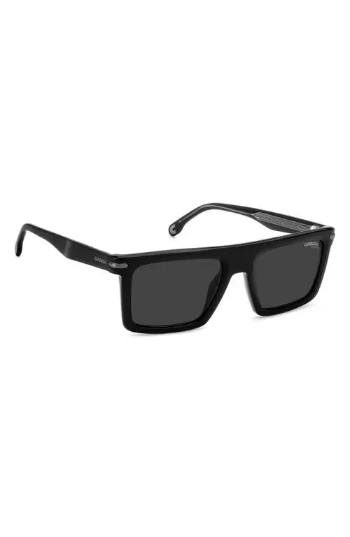 Carrera Eyewear 54mm Rectangular Flat-top Sunglasses - Black Dark Ruthenium/grey