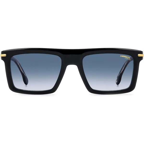 Carrera Eyewear 54mm Rectangular Flat-top Sunglasses - Black Red/dark Blue
