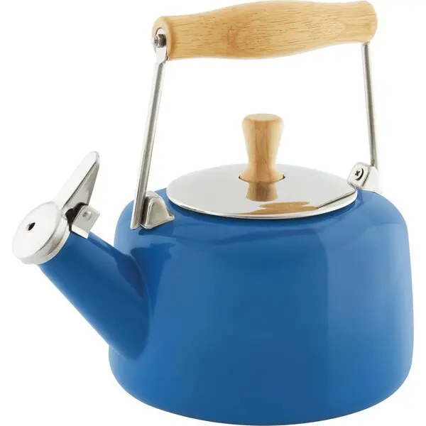 CHANTAL 1.4-quart Enamel-on-steel Sven Teakettle - Blue Cove